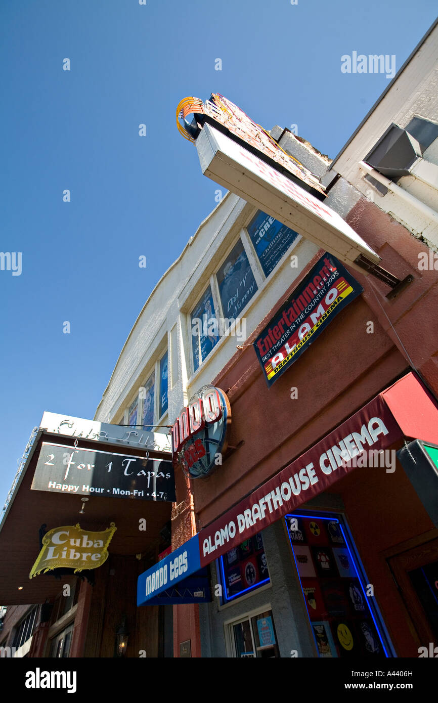 TEXAS Austin Exterior of Alamo Drafthouse Cinema building Stock Photo ... TEXAS Austin Exterior of Alamo Drafthouse Cinema building Stock Photo ...