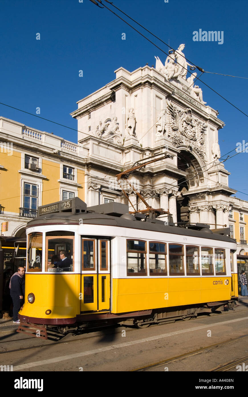 The early twentieth century English built number 28 tram route with the ...