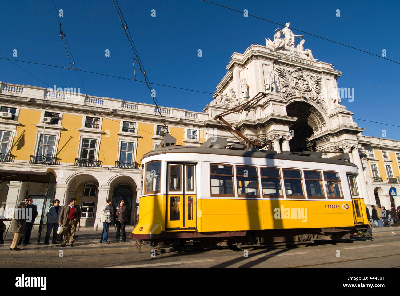 The early twentieth century English built number 28 tram route with the ...