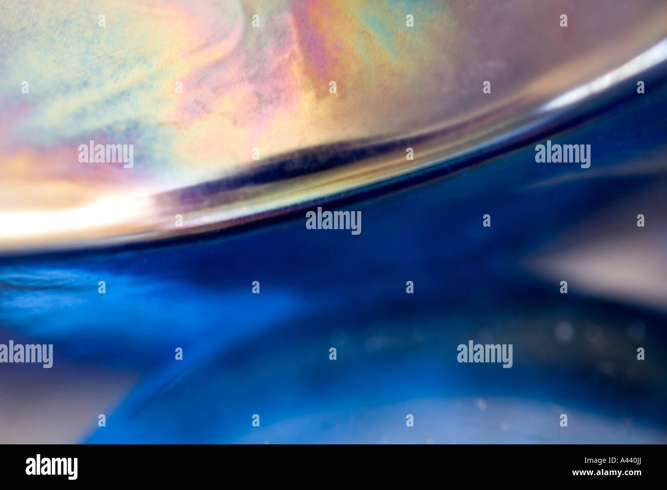 Abstract of iridescent blue glass crescents (1 Stock Photo - Alamy
