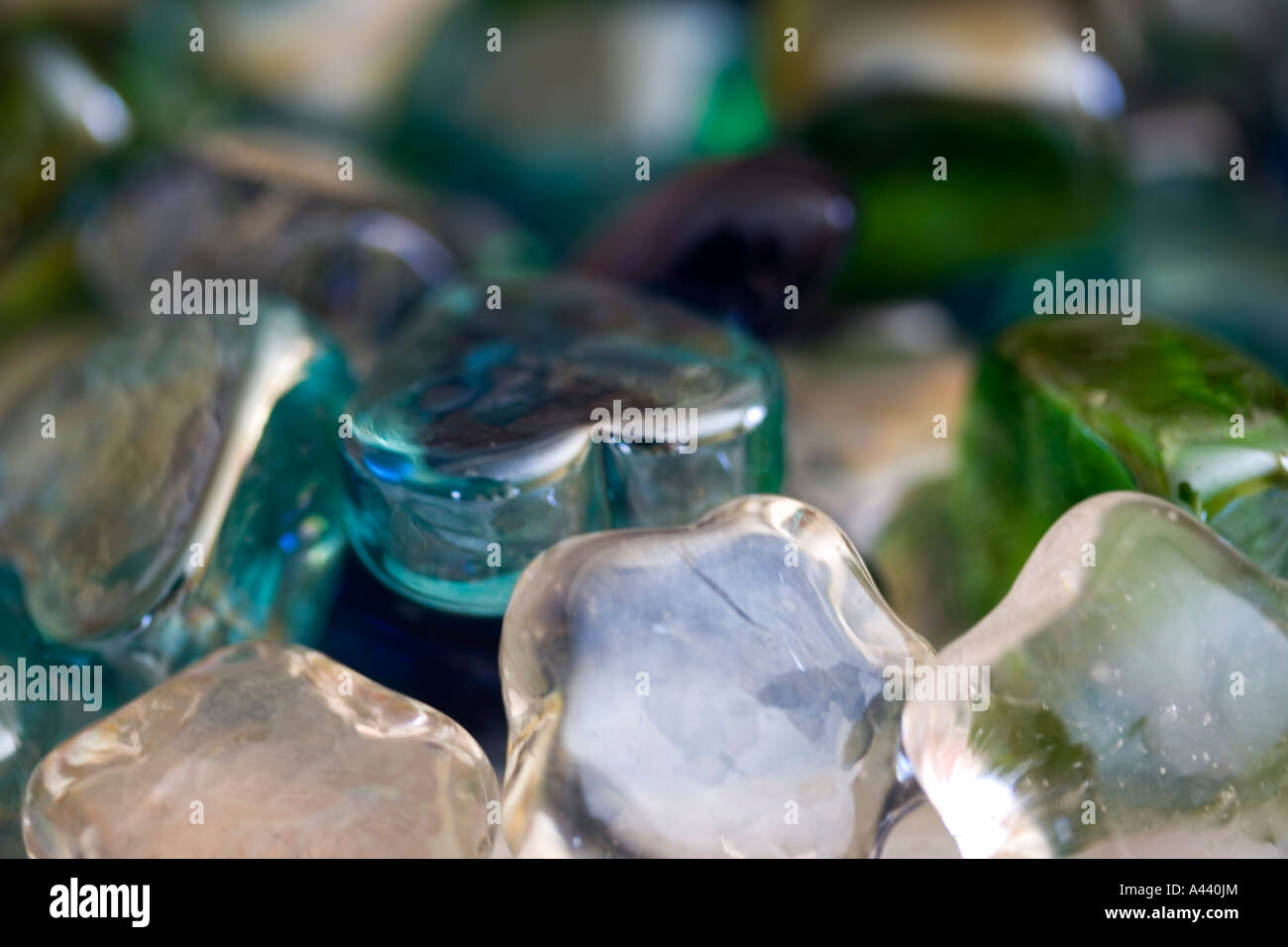 Close up of glass shapes in various colours Stock Photo - Alamy