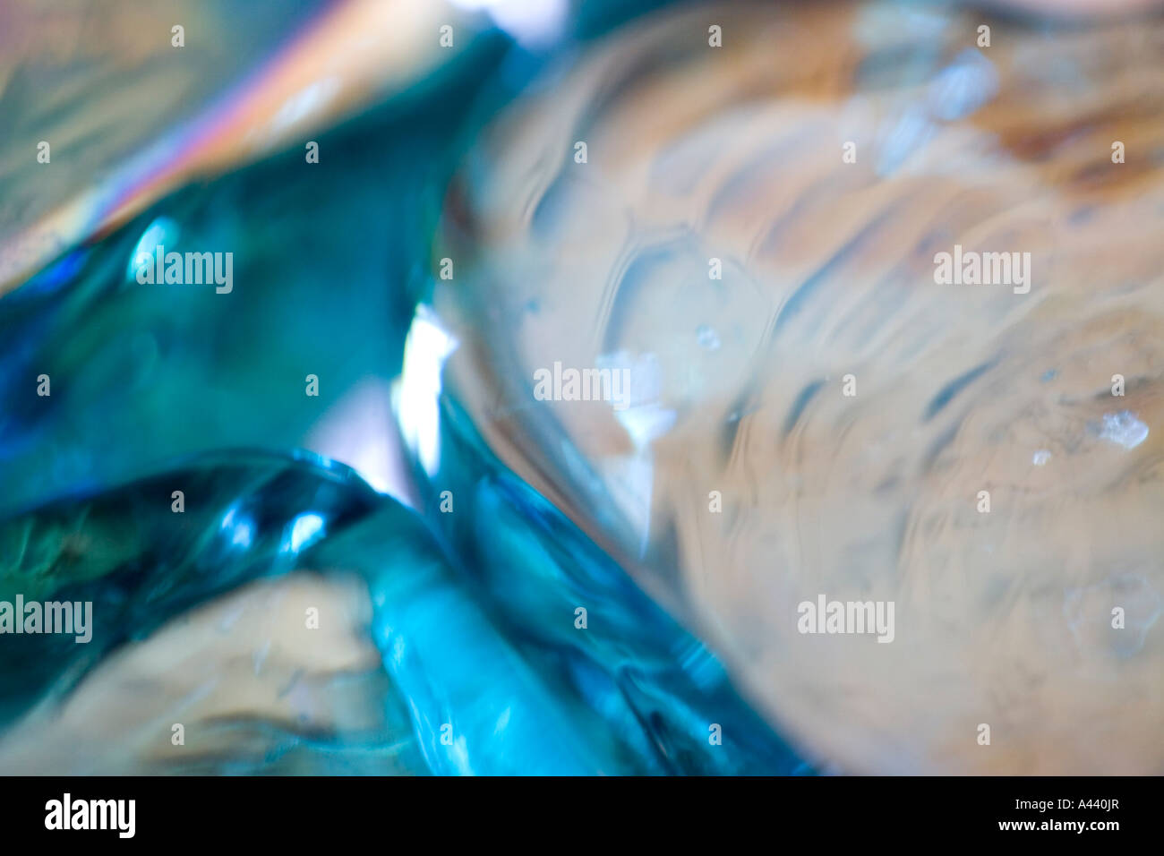 Abstract of turquoise glass hearts Stock Photo - Alamy