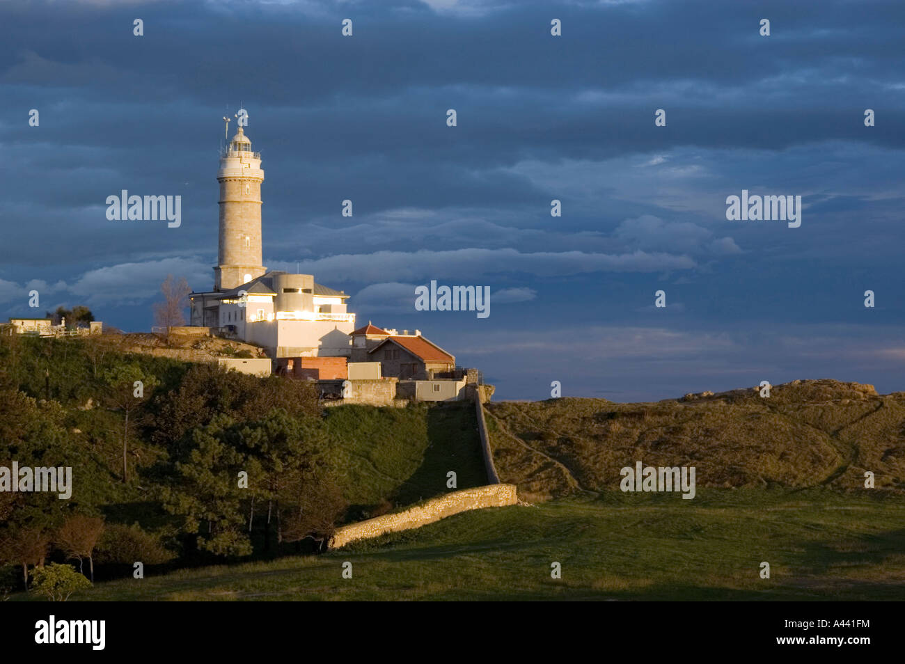 Lighthouse at CABO MAYOR in Santander northern Spain Stock Photo - Alamy
