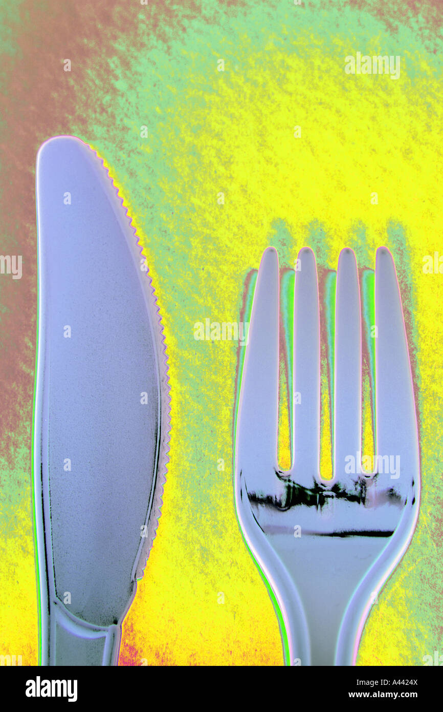 Knife and fork Stock Photo - Alamy