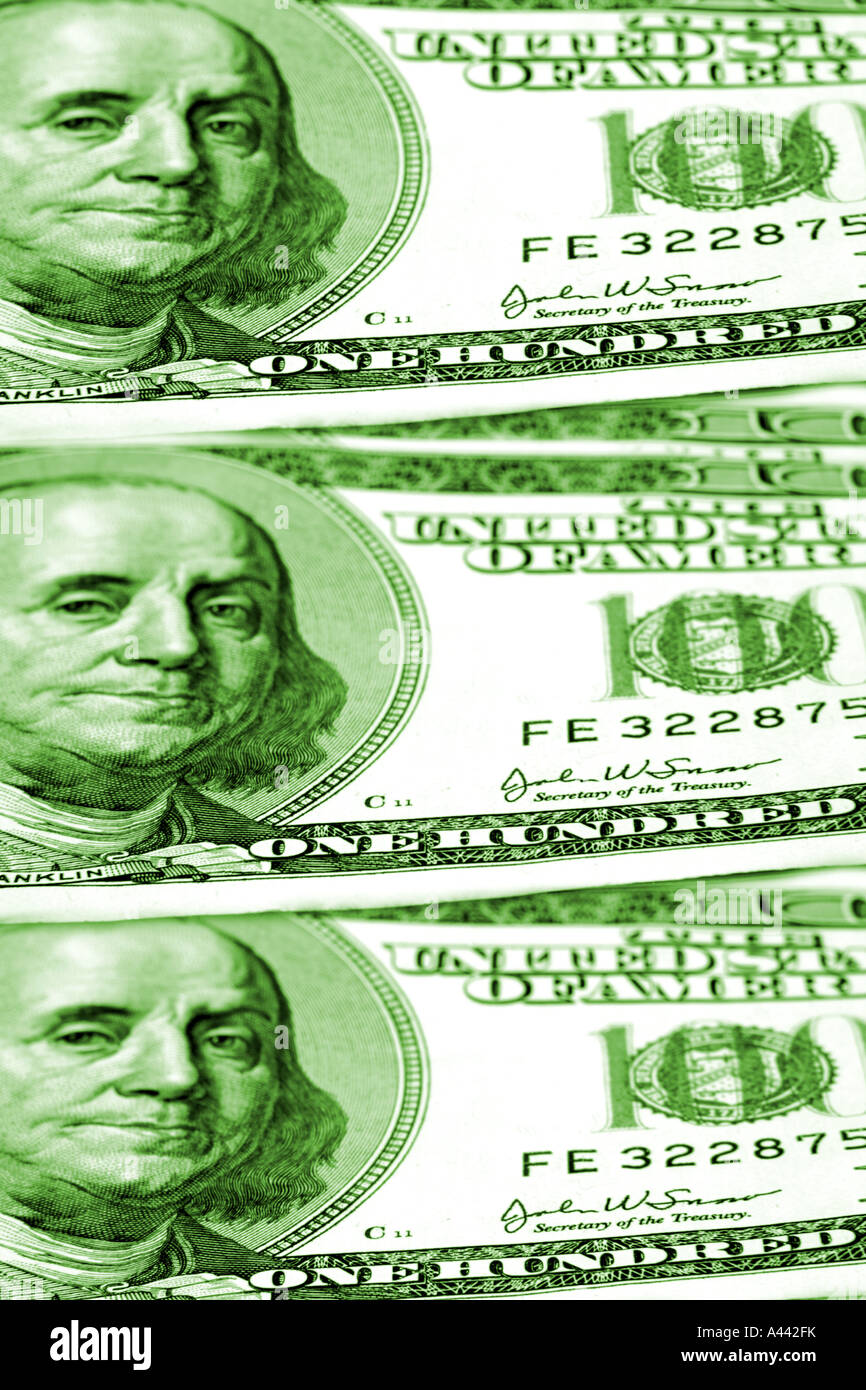 U.S. $100 banknotes Stock Photo - Alamy