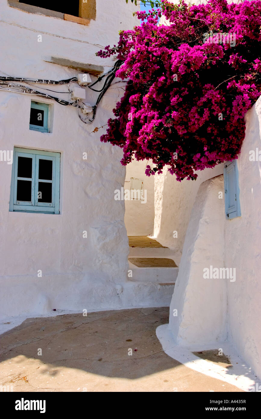 greece village patmos hora Stock Photo - Alamy