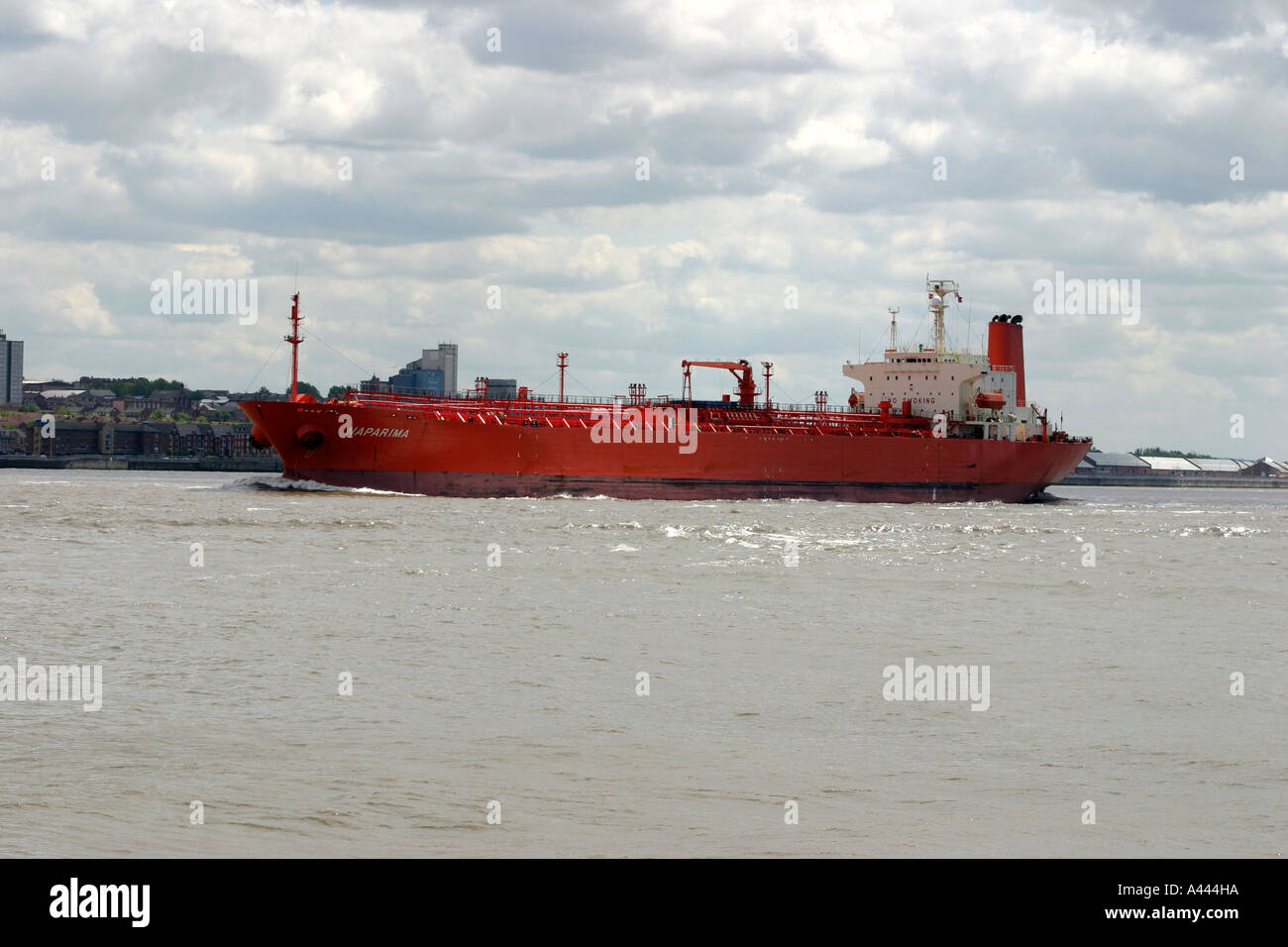 Cargo Ship on River Mersey leaving Liverpool Stock Photo - Alamy