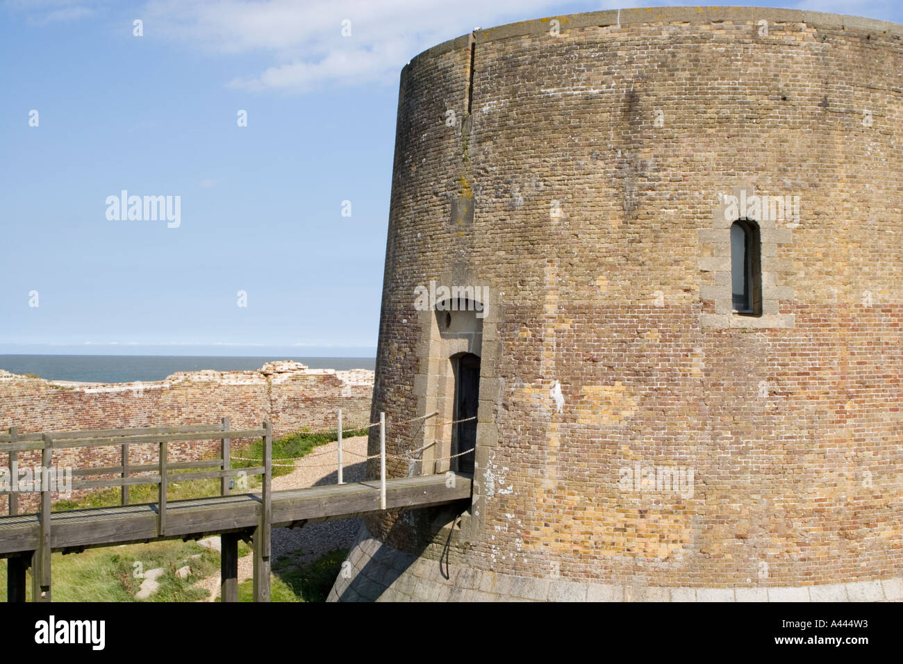 Martello tower situated at Orford Ness on the Suffolk coast Stock Photo ...