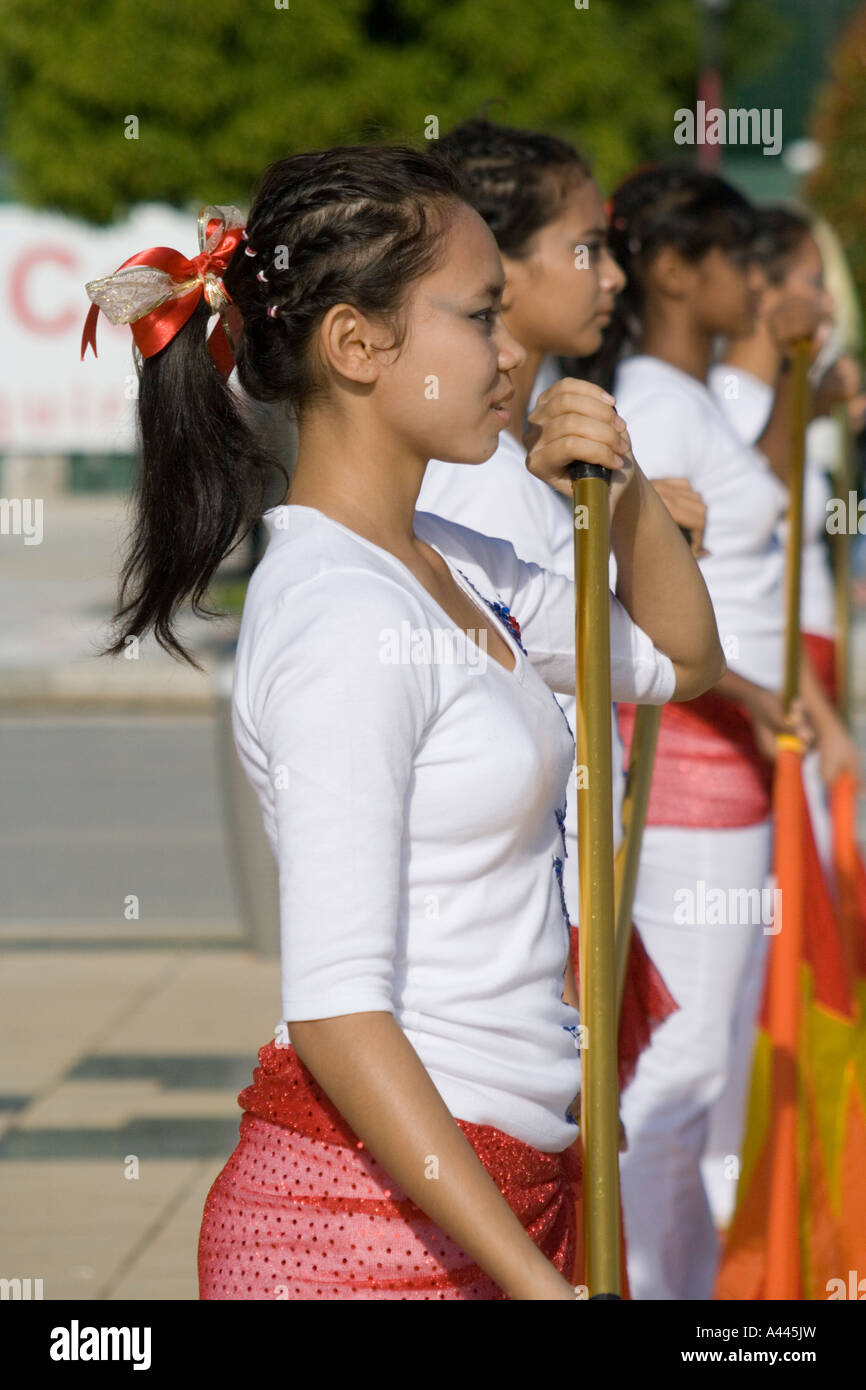 Marching girls at the Floral Parade on January 27 2007 in Putrajaya ...