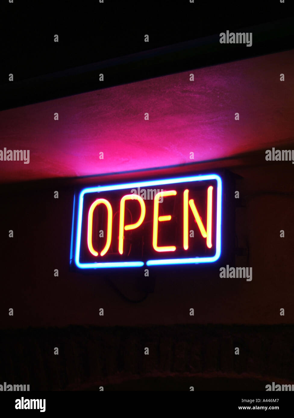 Restaurant neon sign back alley hi-res stock photography and images - Alamy