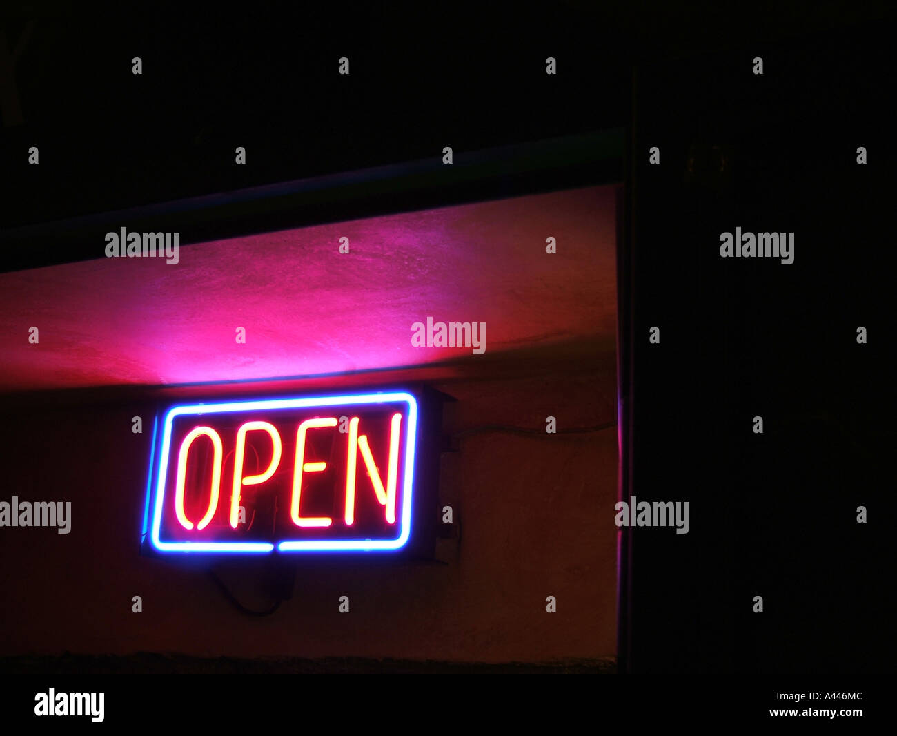 open neon notice Stock Photo - Alamy