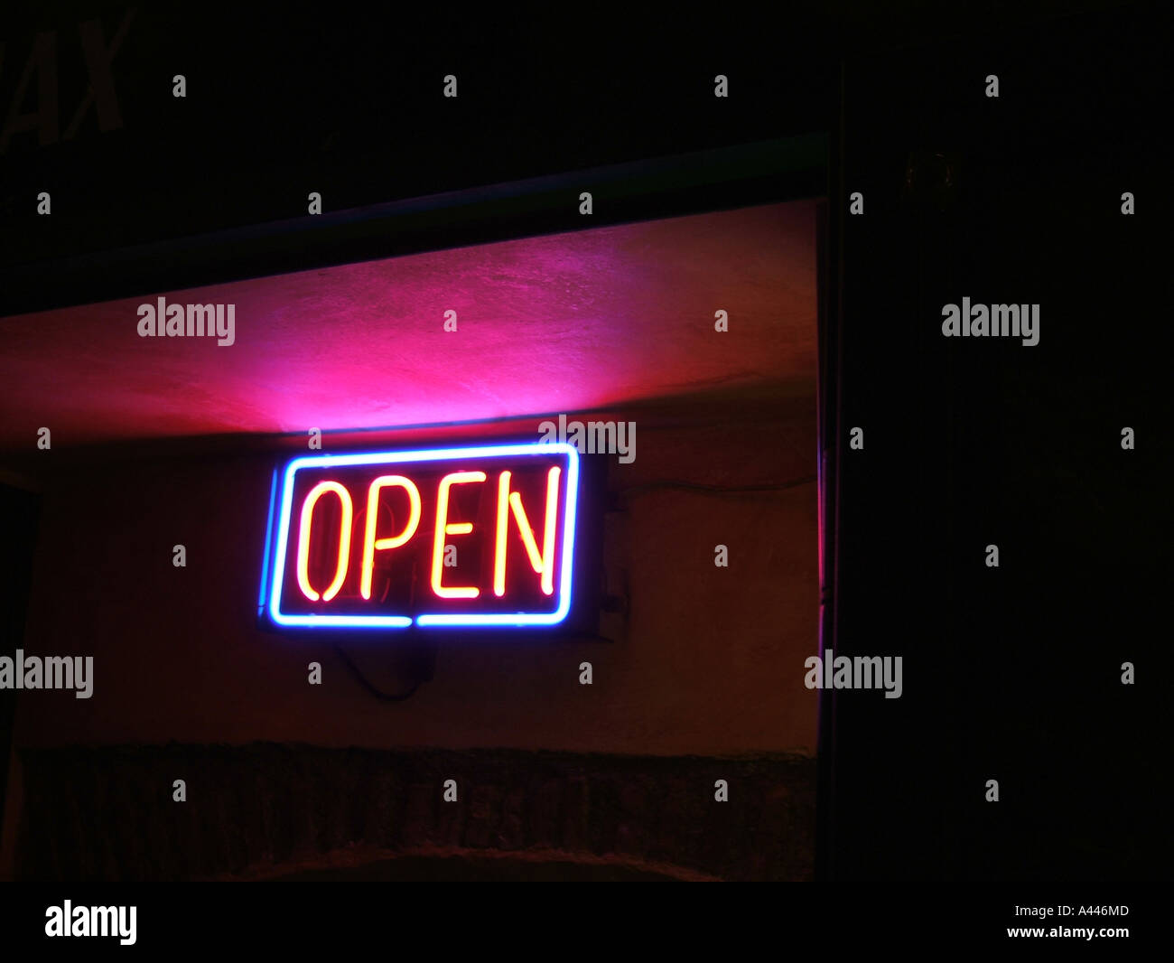 open neon notice Stock Photo - Alamy