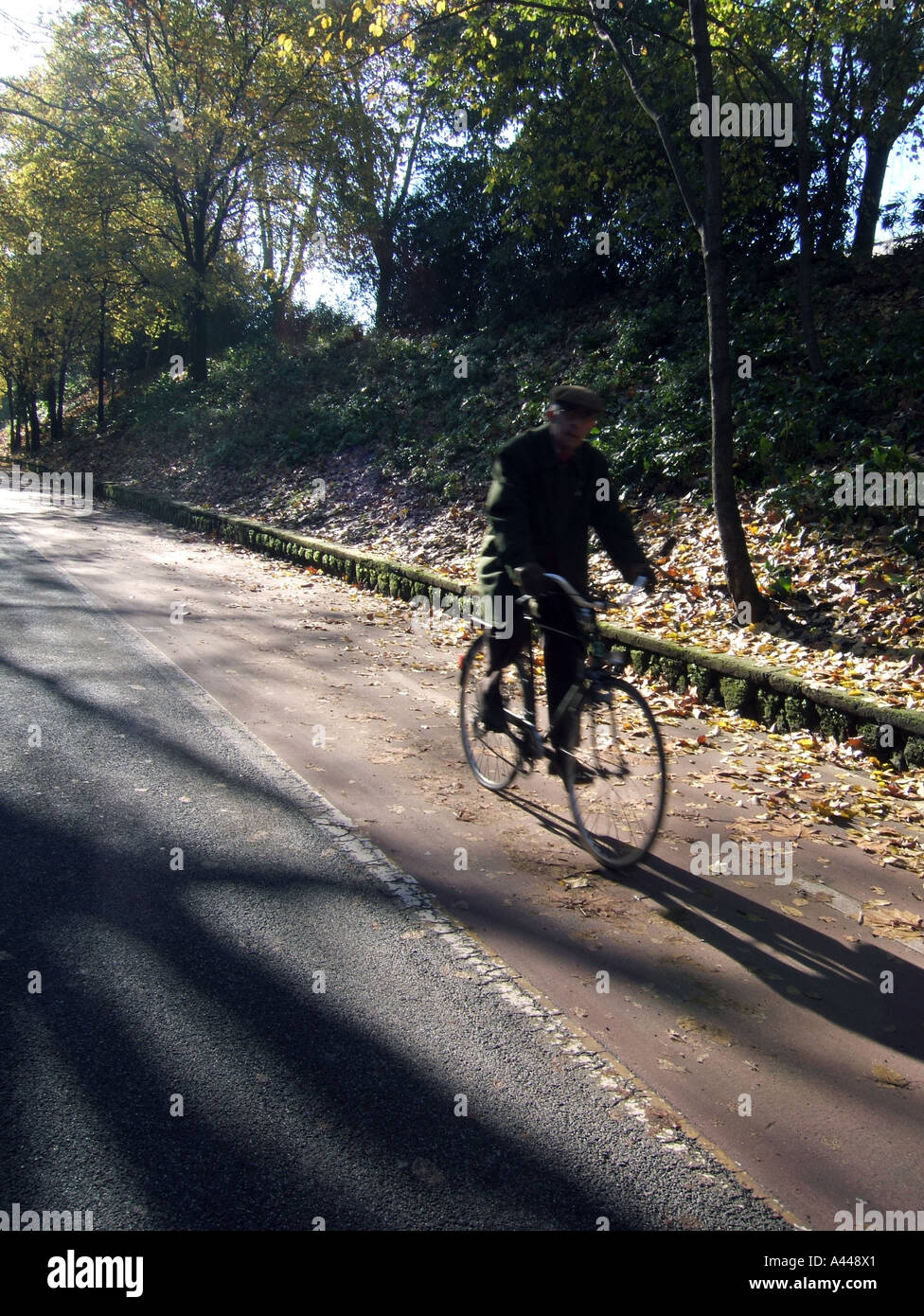 old man cycling Stock Photo - Alamy