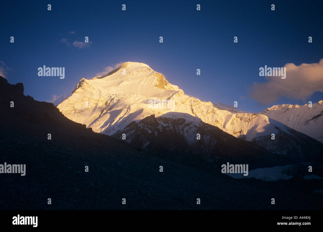 Cho Oyu 8000 metre mountain. 6th highest mountain in the world, Tibet ...