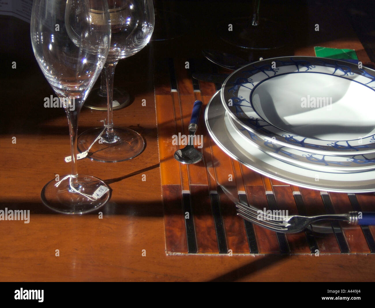 table dinner setting Stock Photo - Alamy