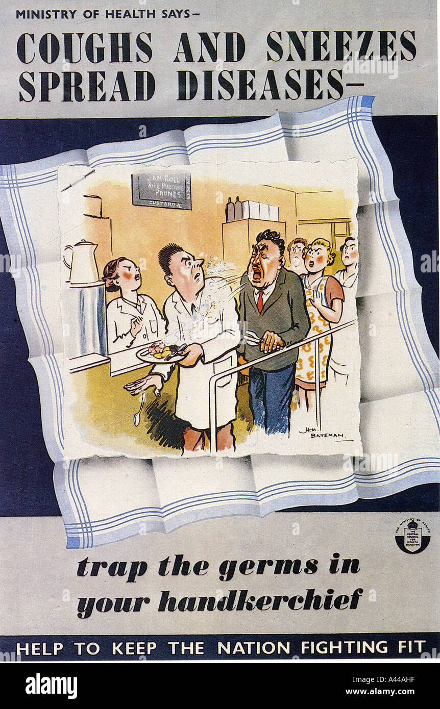 PUBLIC HEALTH British Ministry of Health poster from about 1942 Stock ...