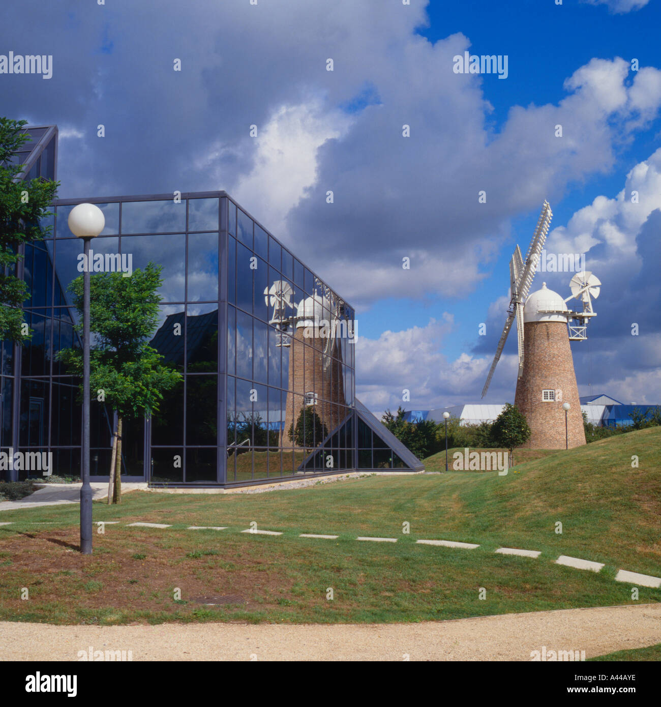 Windmill on Windmill Hill business park, Swindon Wiltshire Stock Photo ...