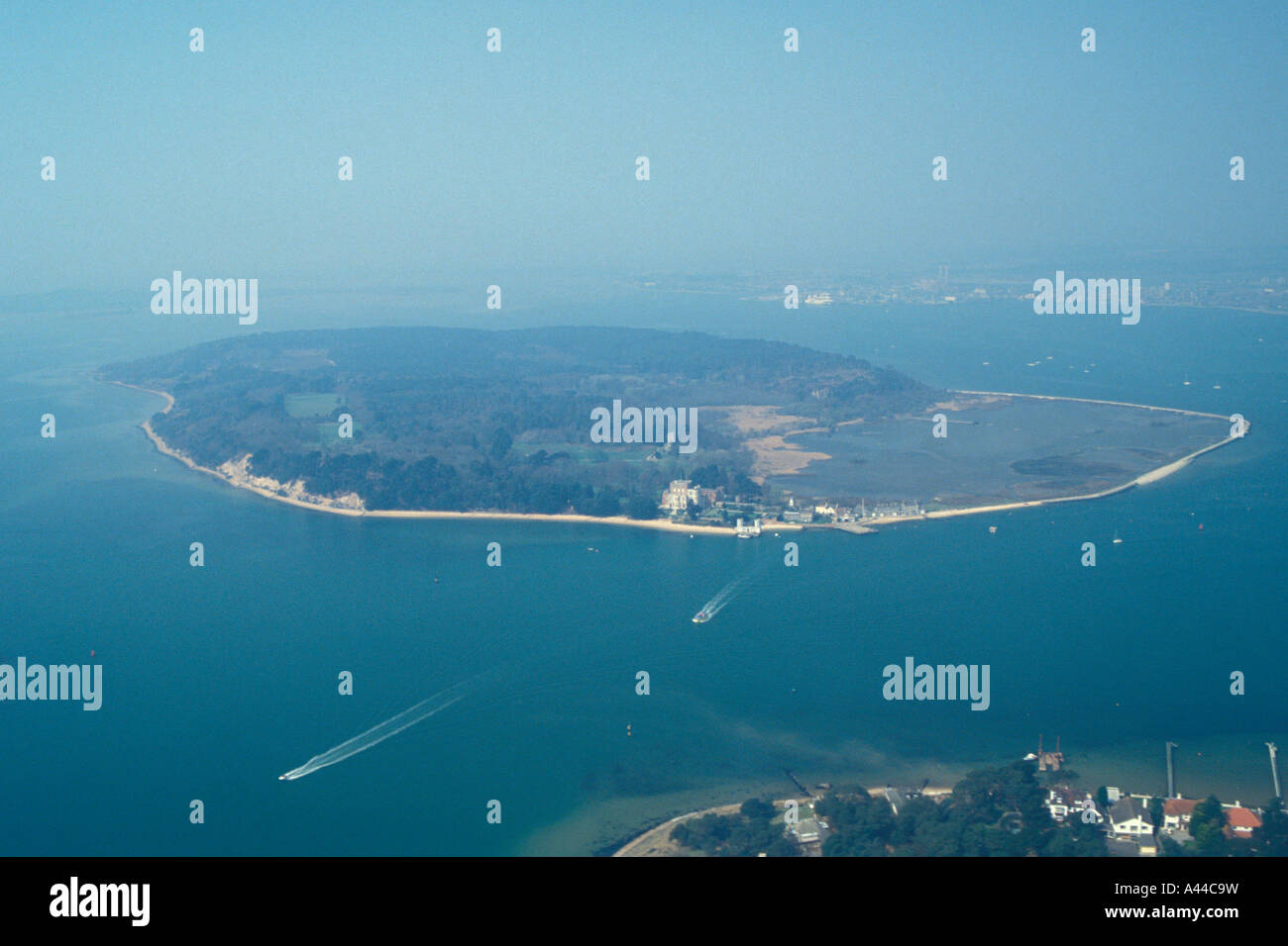 Aerial Brownsea Island Dorset England UK Stock Photo - Alamy