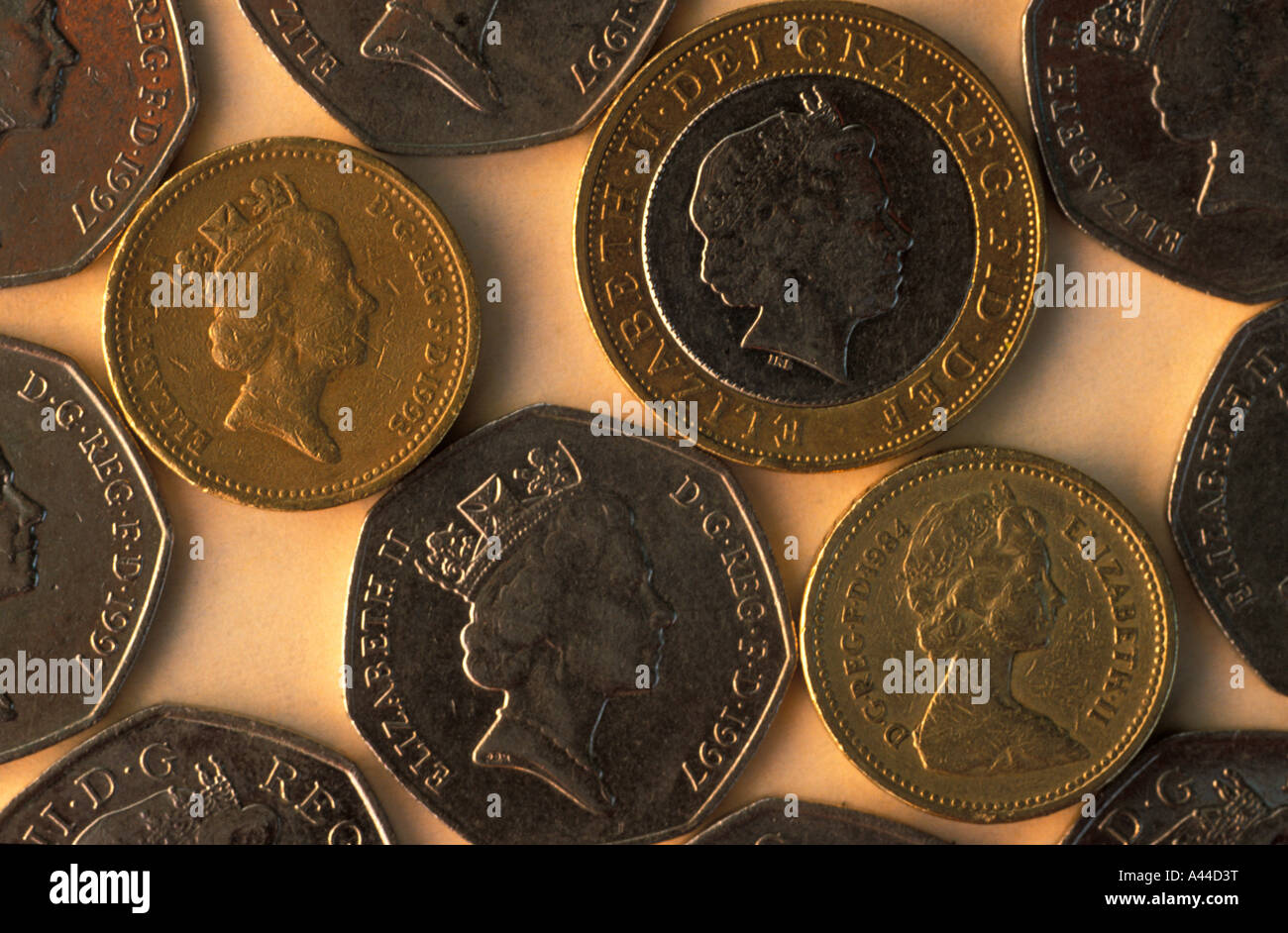 Mixed UK Coins Currency Stock Photo - Alamy