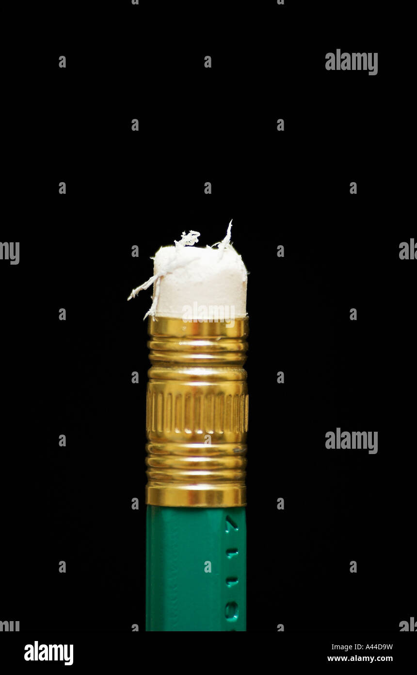 Pencil with Eraser on End Stock Photo - Alamy