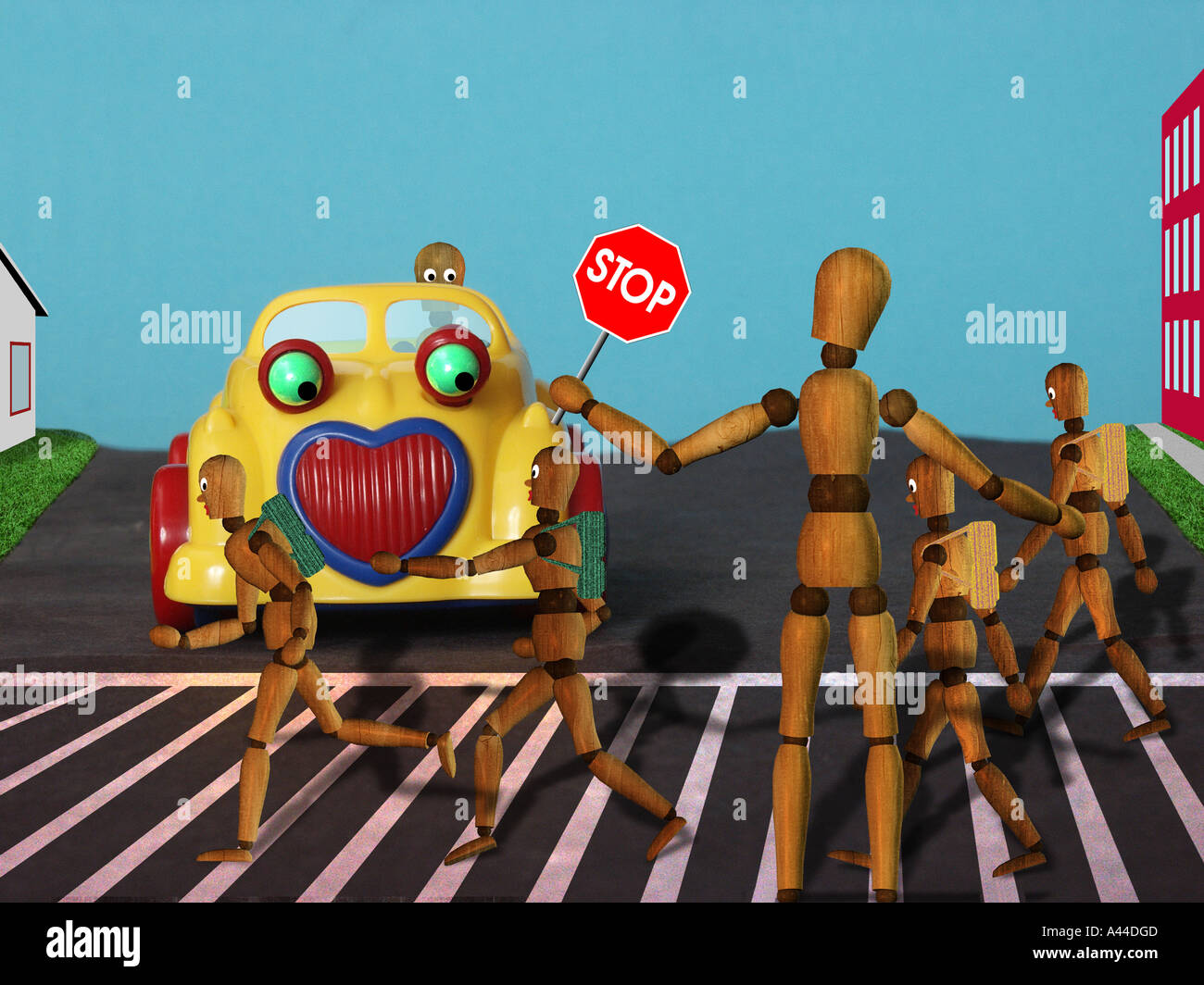 The crossing guard Stock Photo - Alamy