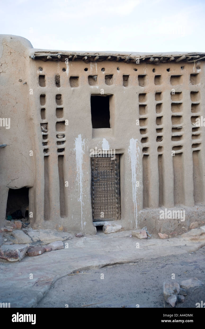 The Binou priest's house with offerings of millet in Sanga ,Dogon ...