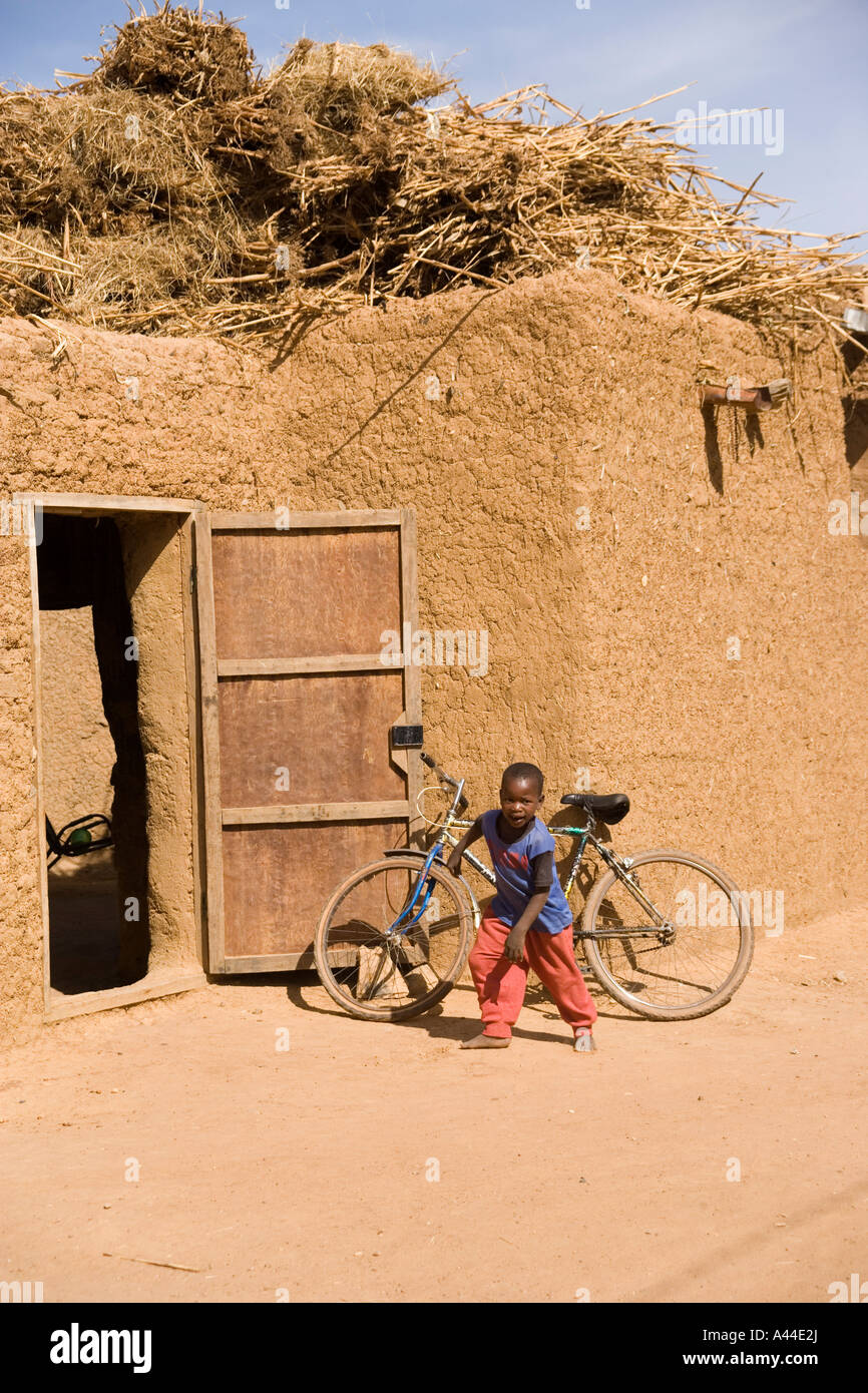 Small African boy in the street in Bandiagara,Dogon country, Mali, West ...