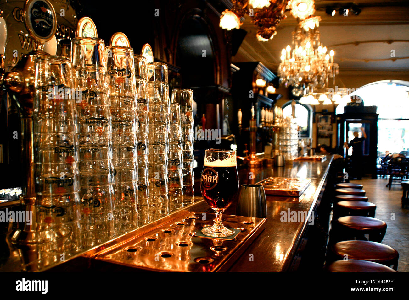 An Edwardian Style bar in the centre of Copenhagen Denmark Stock Photo ...