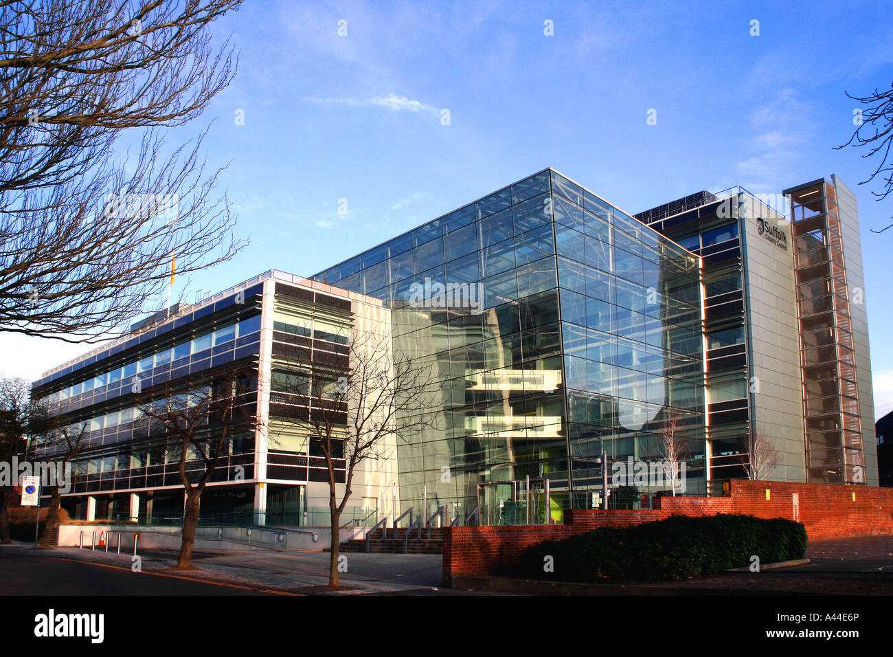 The new Headquarters of Suffolk County Council in Ipswich Suffolk UK ...