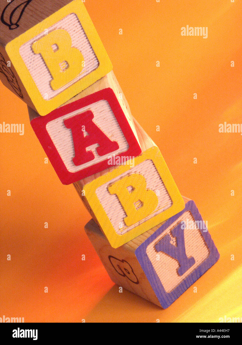 Childs wooden play building blocks hi-res stock photography and images ...