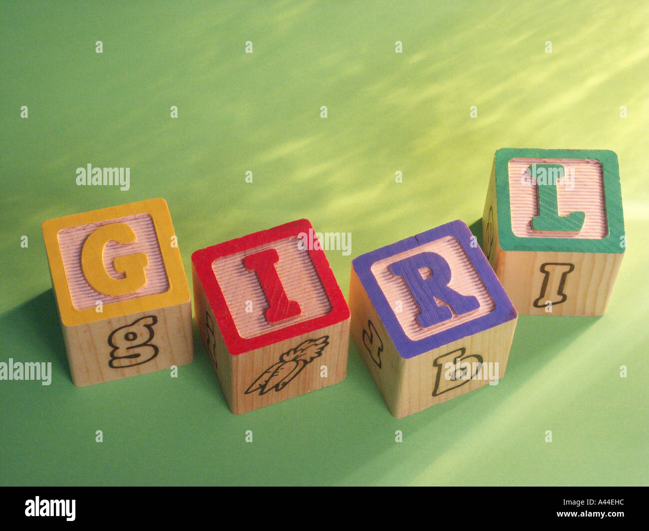 Child's blocks spelling GIRL Stock Photo - Alamy