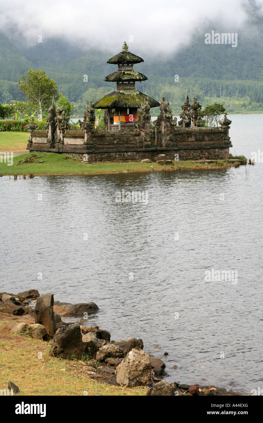 Pura Ulun Danu Bratan temple on Lake Tamblingan in Bali Indonesia Stock ...
