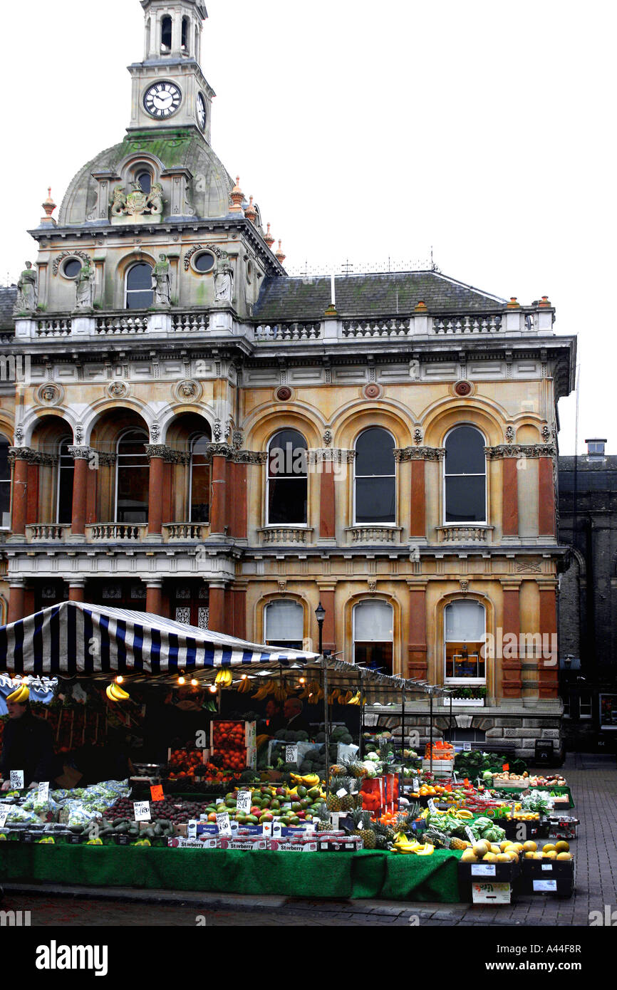 The three times weekly market on Cornhill at Ipswich Suffolk UK Stock ...