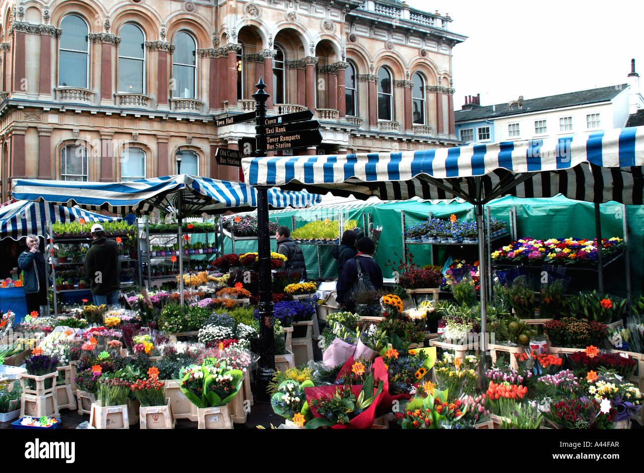 The three times weekly market on Cornhill at Ipswich Suffolk UK Stock ...