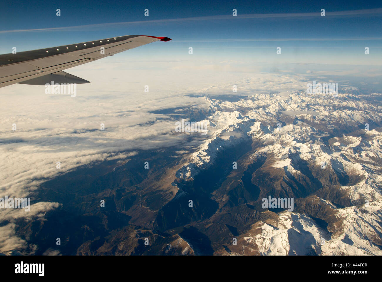 Flying 30 000 ft Above The Snow Capped Pyrenees Stock Photo - Alamy