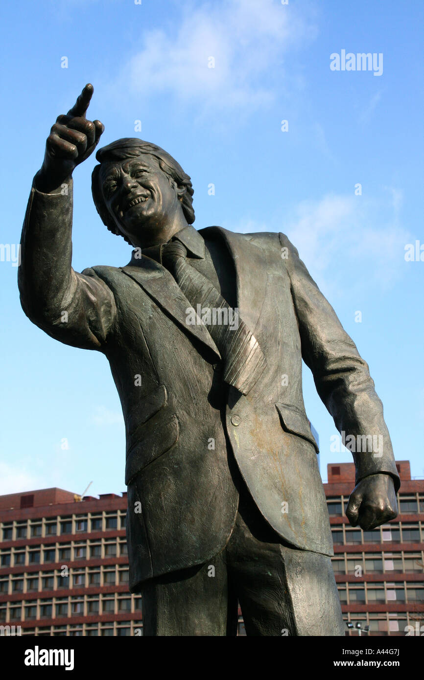 Statue of Sir Bobby Robson famous ex manager of Ipswich Town Football ...