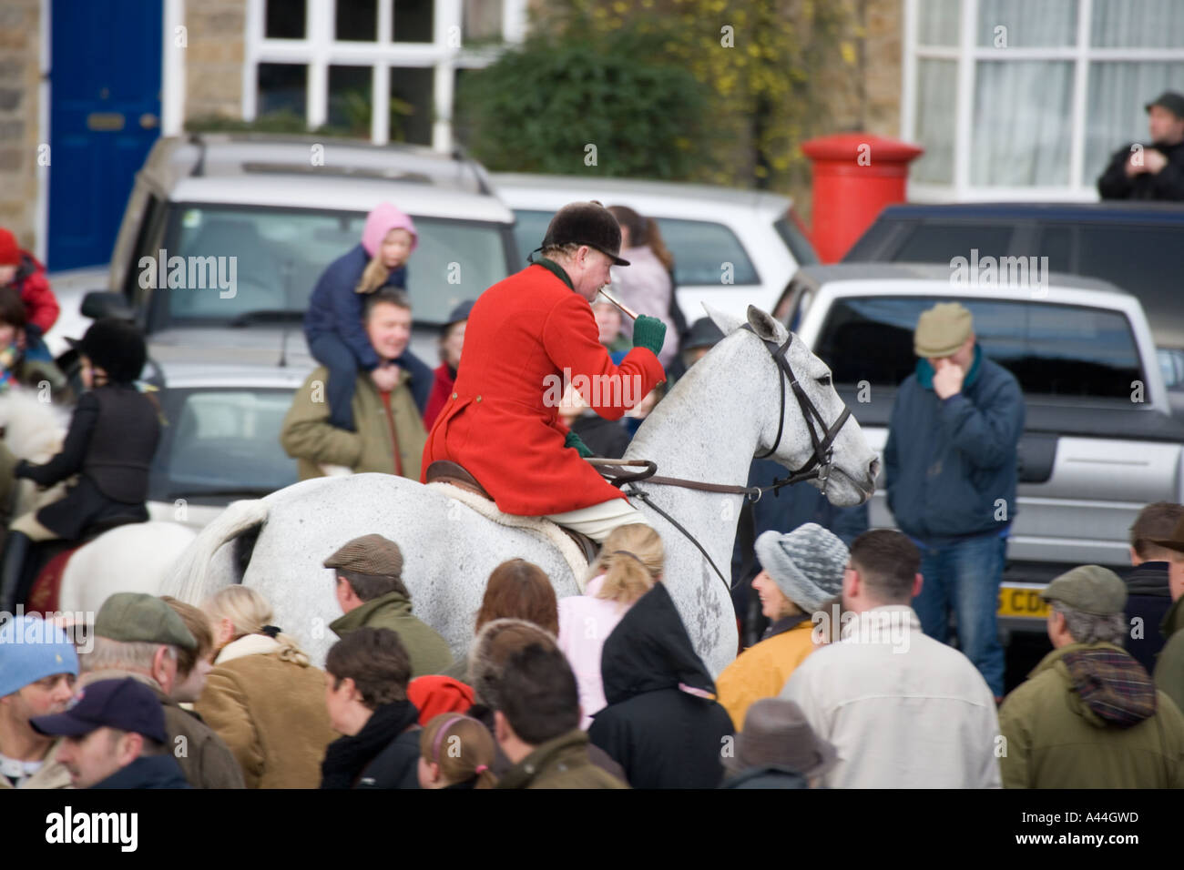 Fox Hunt Meeting Masham North Yorkshire England UK Stock Photo - Alamy