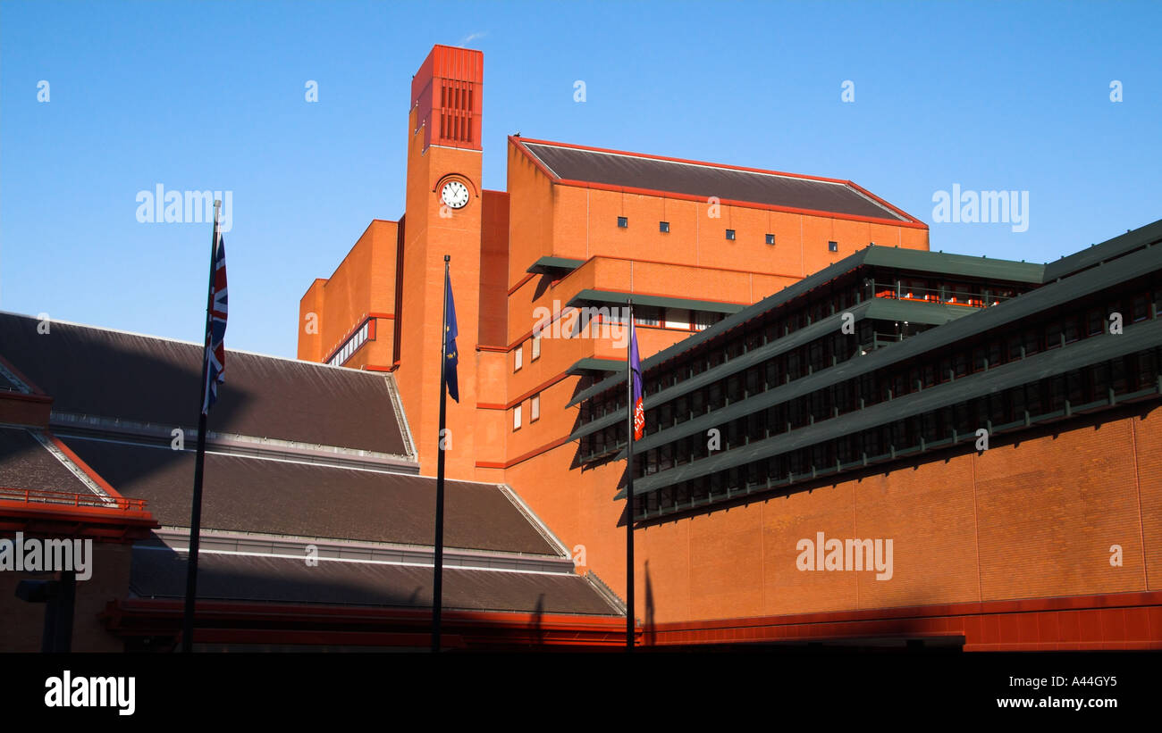 UK England London british library exterior Stock Photo - Alamy