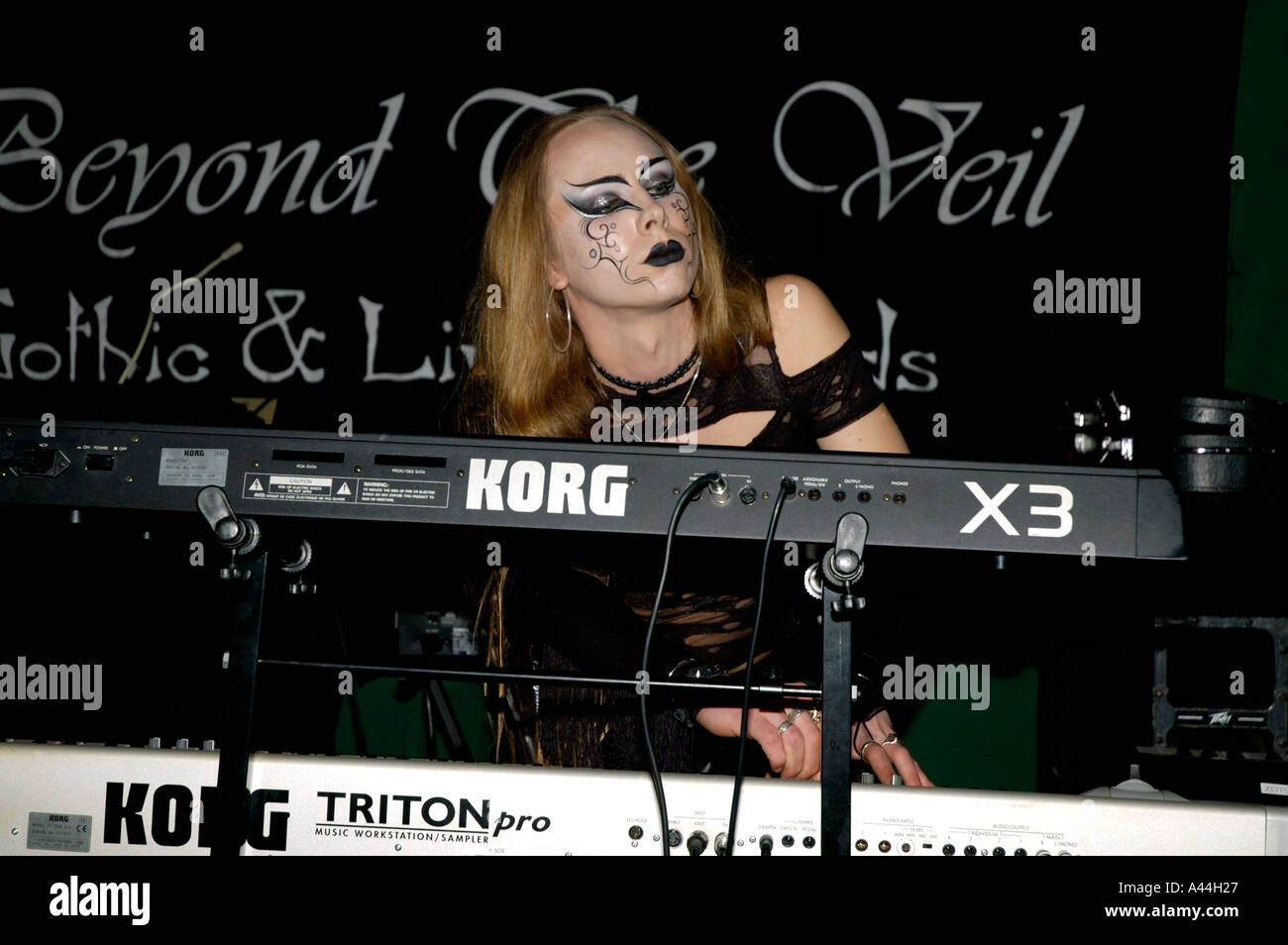 Keyboard player of the Goth band Uninvited Guest Stock Photo - Alamy