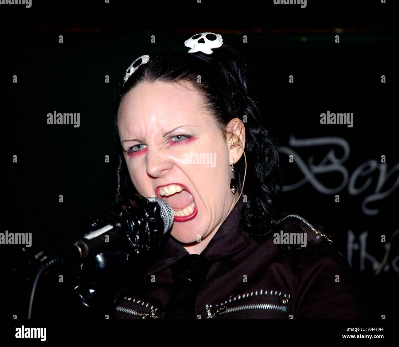The singer of Goth band Zeitgeist Zero Stock Photo - Alamy