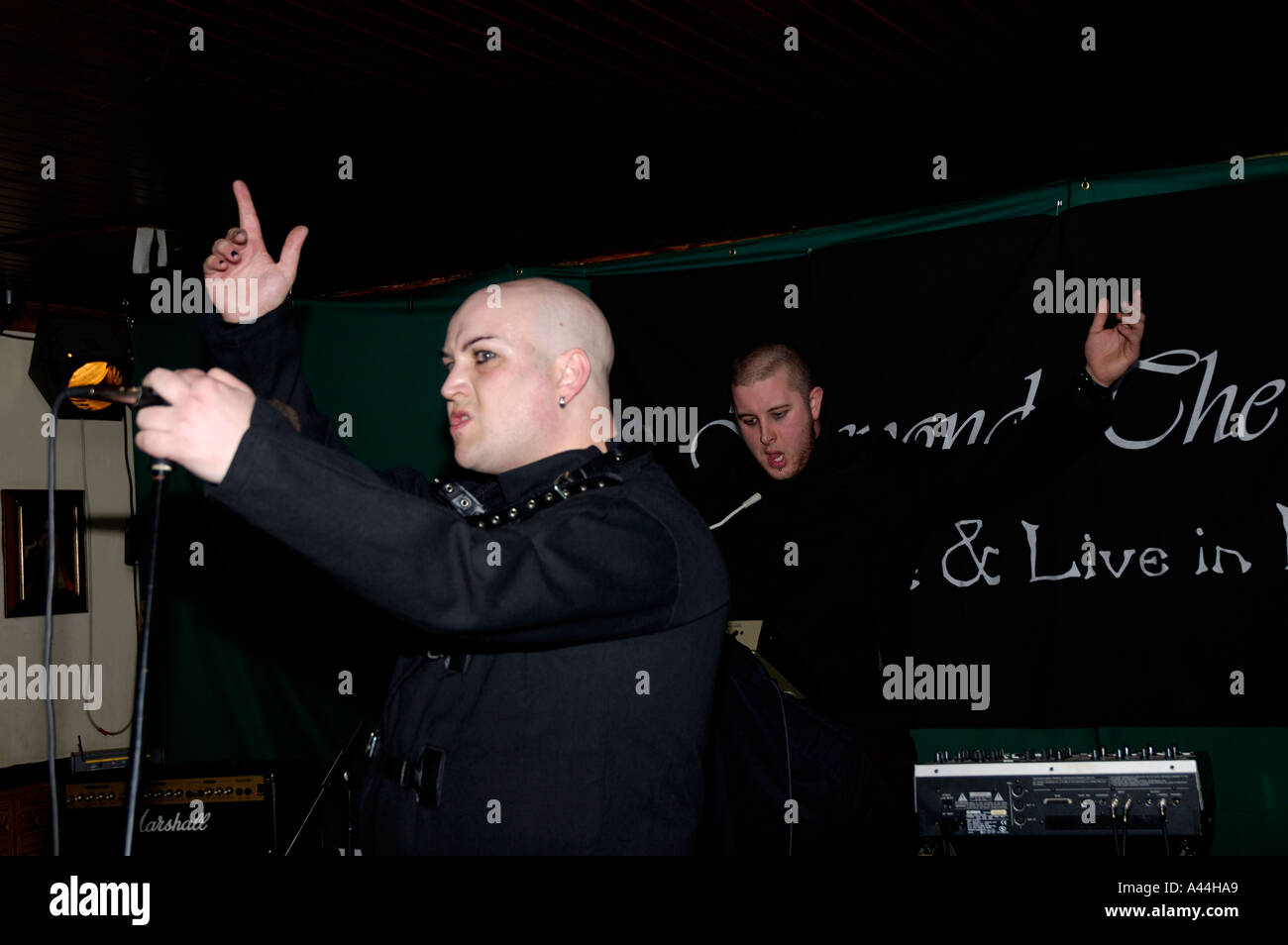 The singer of Goth band Deviant UK Stock Photo - Alamy