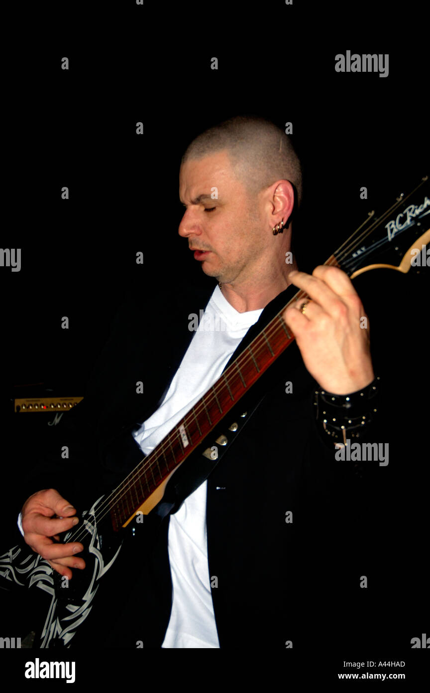 The guitarist of Goth band Deviant UK Stock Photo - Alamy