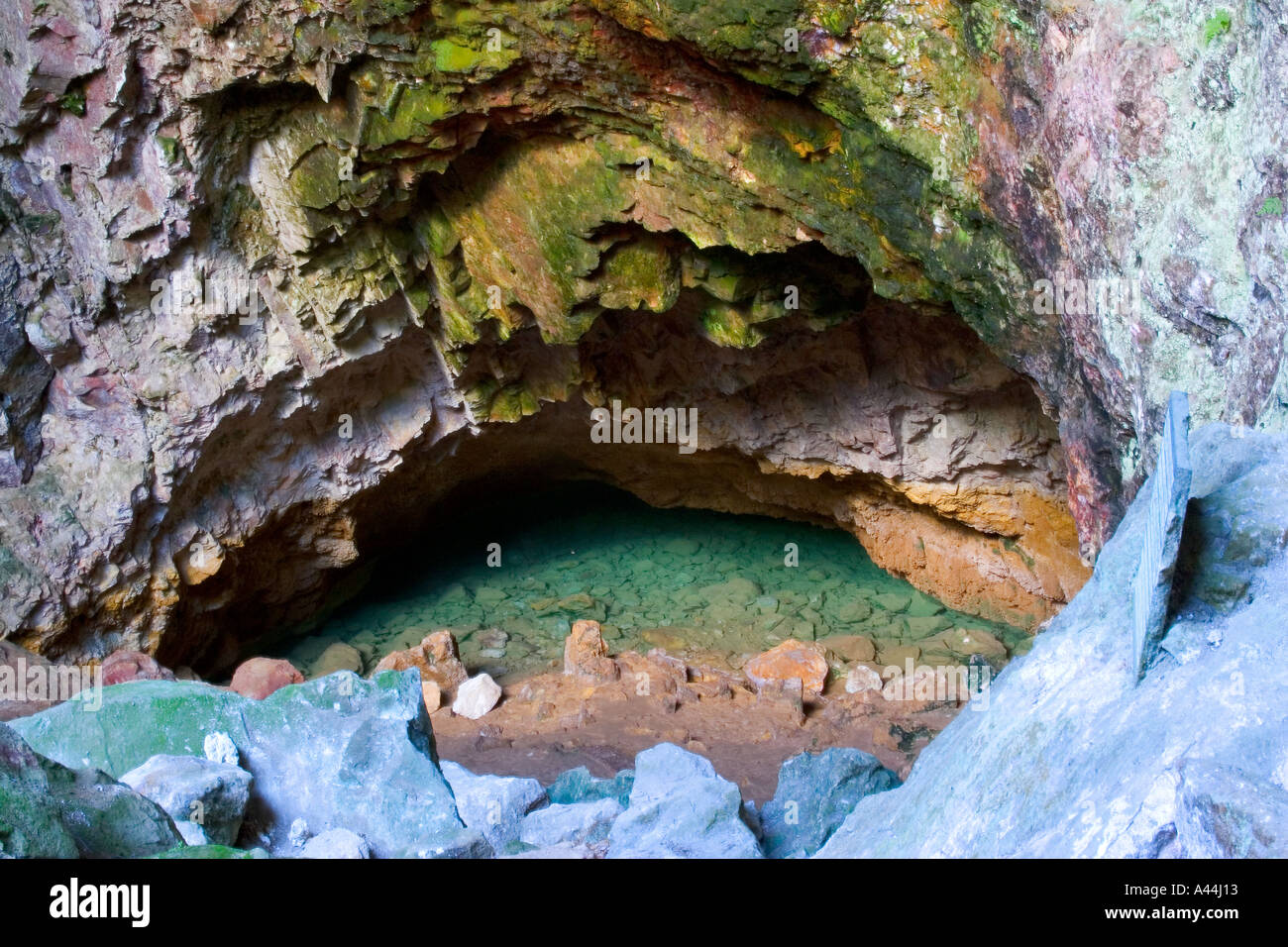 Rutapehu Cave, Orakei Korako, New Zealand Stock Photo - Alamy