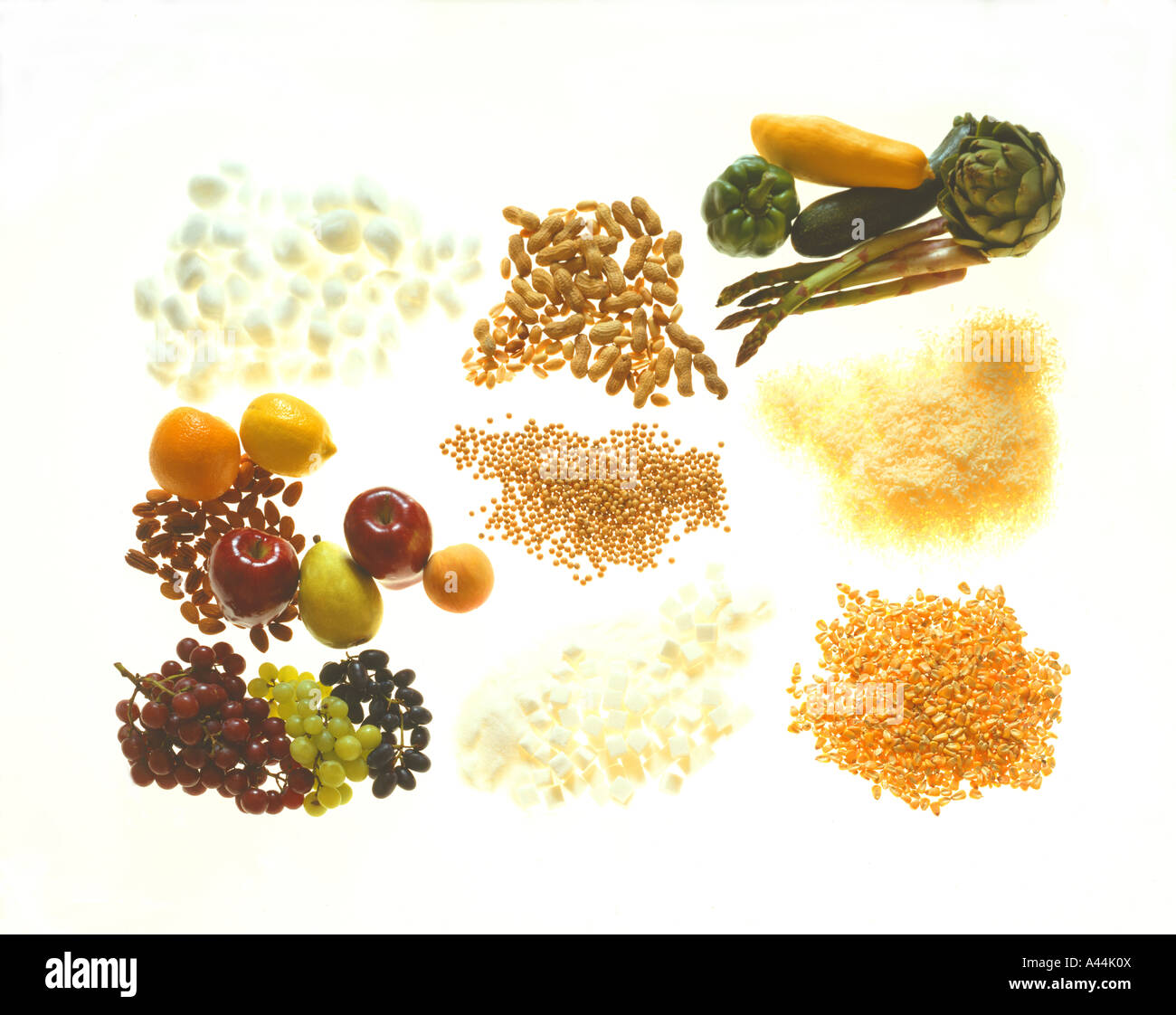 Food groups and grains Stock Photo - Alamy