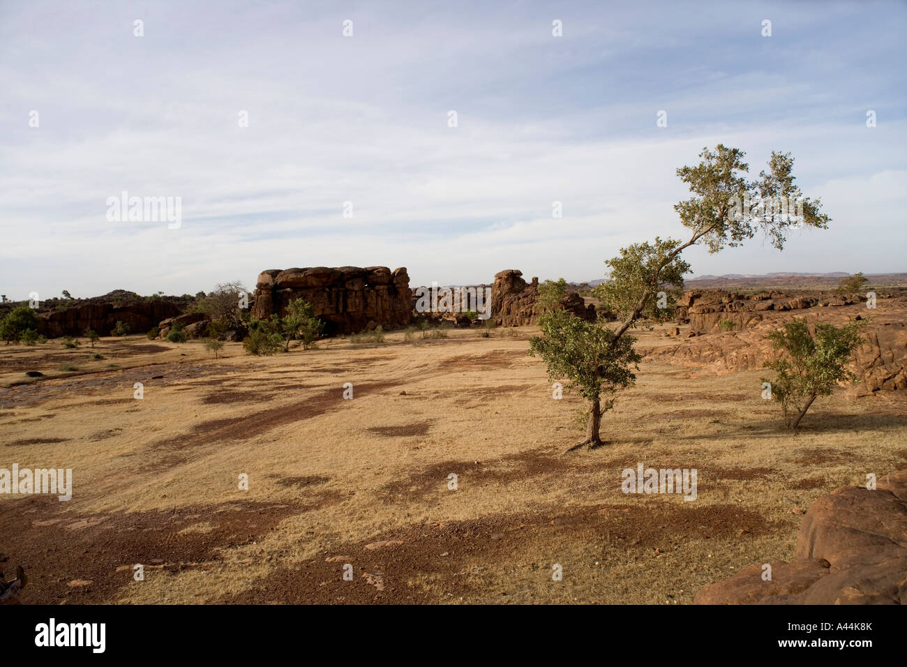 Rock formation on the Dogon plateau on route to Bandiagara, Mali, West ...
