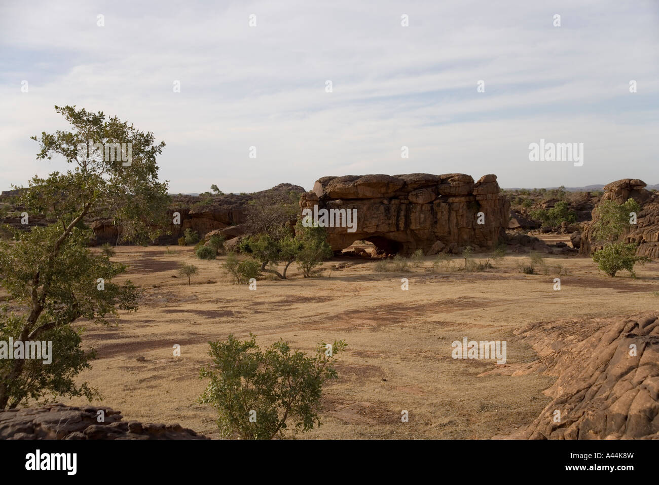 Rock formation on the Dogon plateau on route to Bandiagara, Mali, West ...