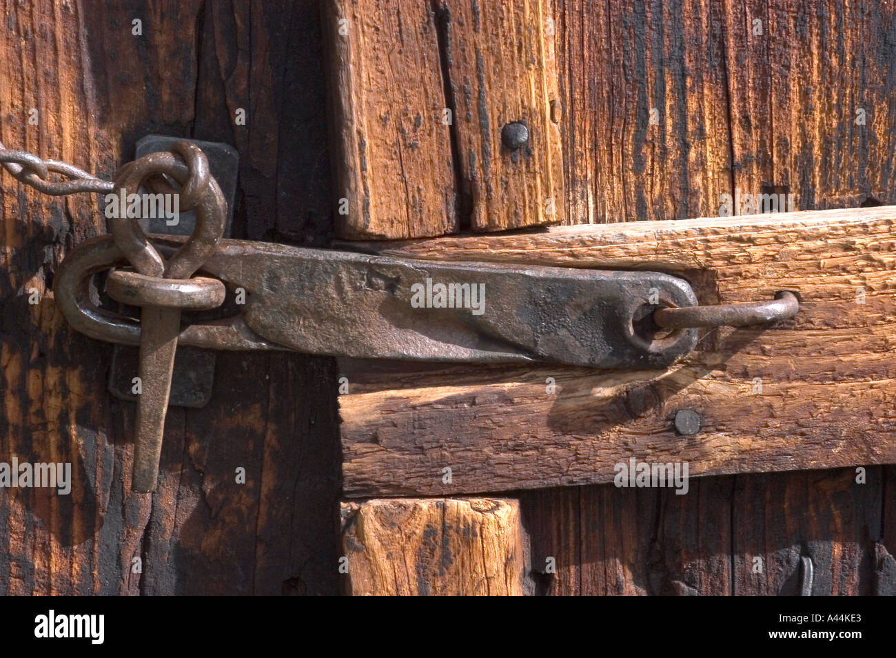 hand wrought barn door latch Stock Photo - Alamy