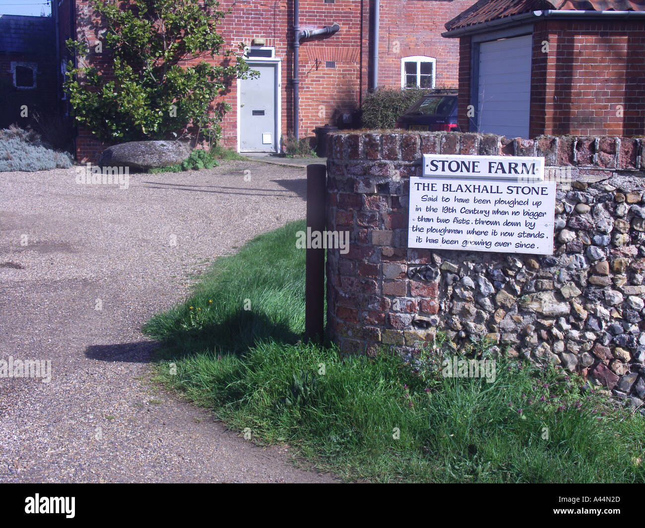 The Growing Stone Stone farm Blaxhall Suffolk England Stock Photo - Alamy