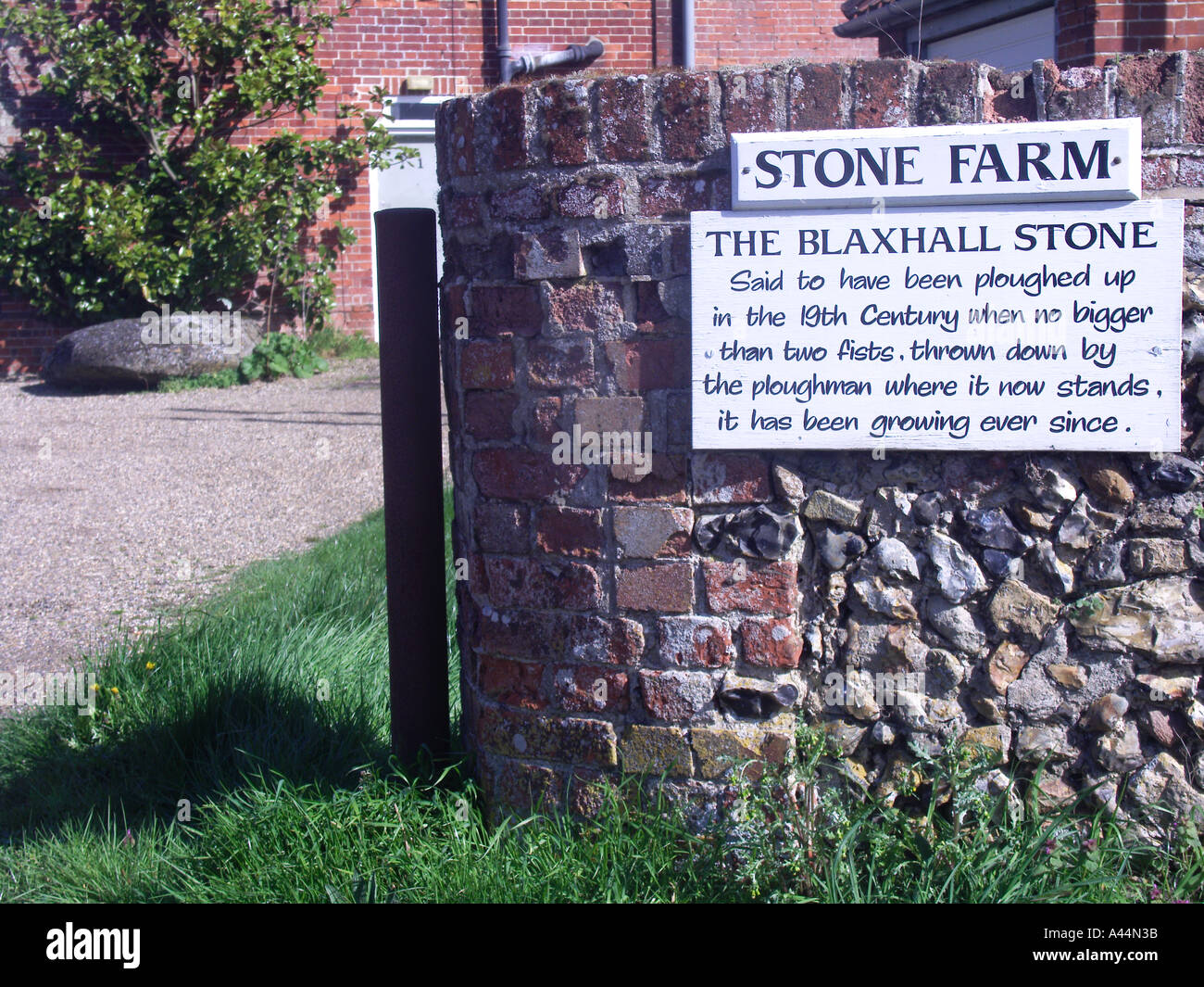 The Growing Stone Stone farm Blaxhall Suffolk England Stock Photo - Alamy