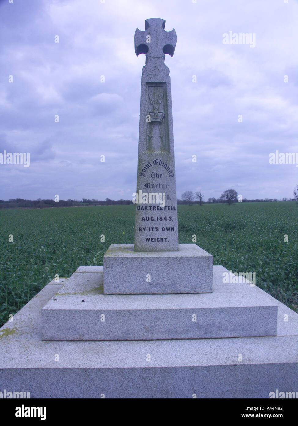 St Edmund monument Hoxne Suffolk England Stock Photo - Alamy